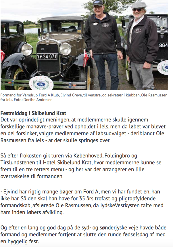 Vamdrup Ford A Klub fyldte 60 år i 2018 – Knud Gaarn-Larsen